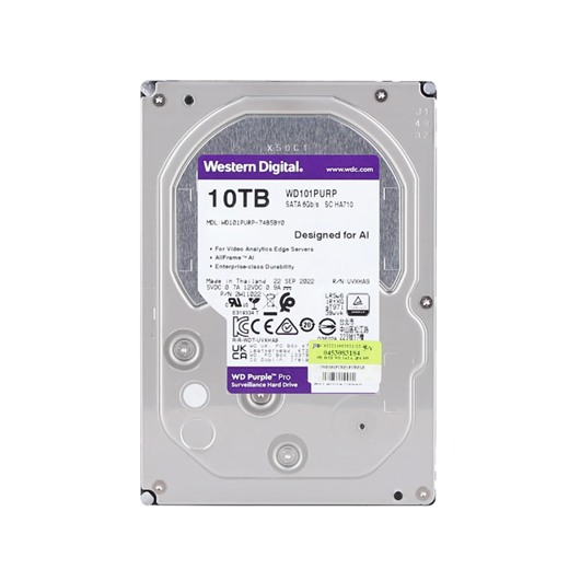 WD Purple WD101PURP ฮาร์ดดิส 10 TB สำหรับกล้องวงจรปิด